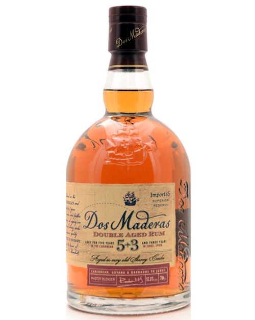 Dos Maderas Caribbean Ron Anejo 5+3 år » Fri Fragt*